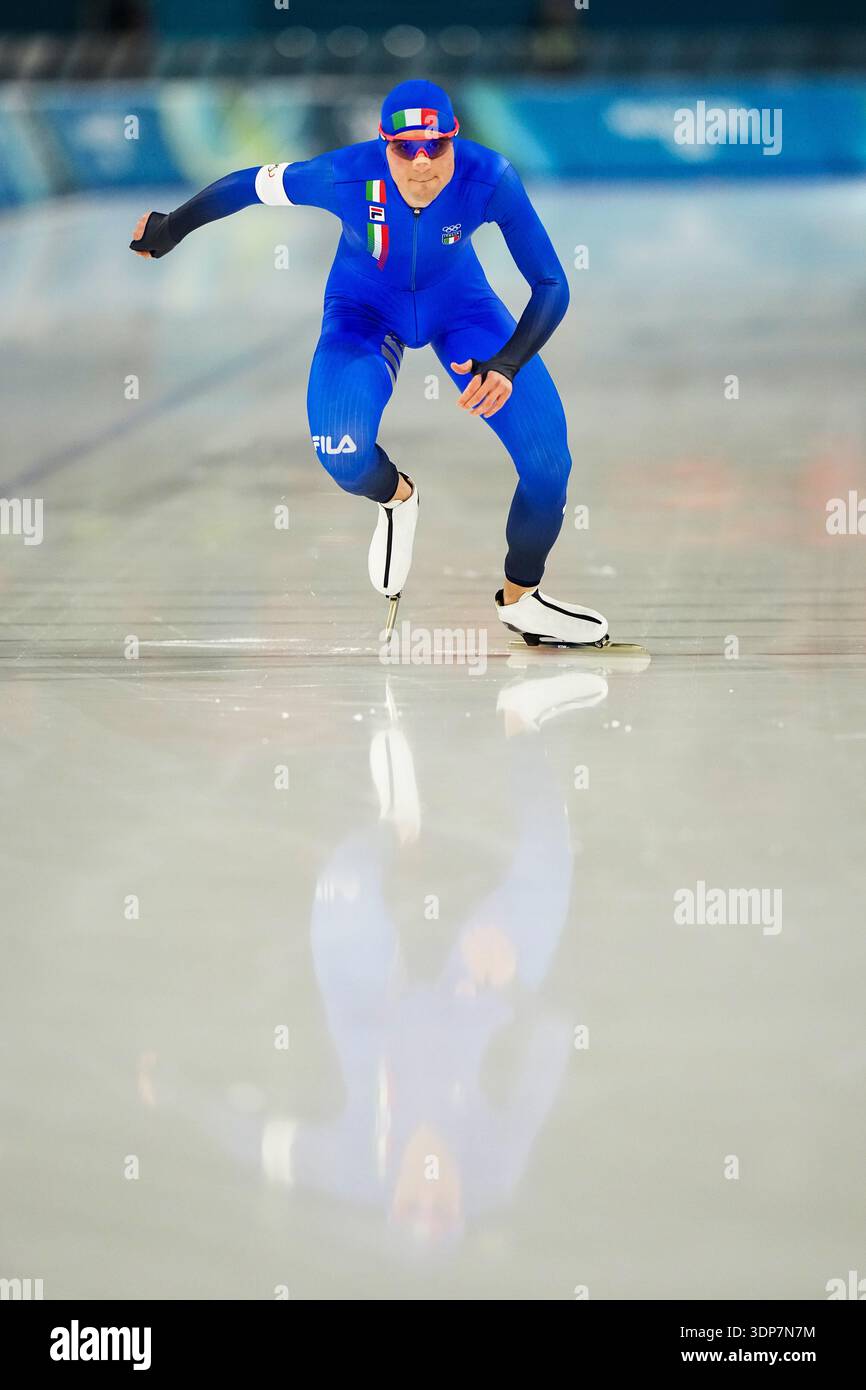 Speed skating men’s 10,000 mt, Lorello Riccardo from Italy, at the 2026 ...