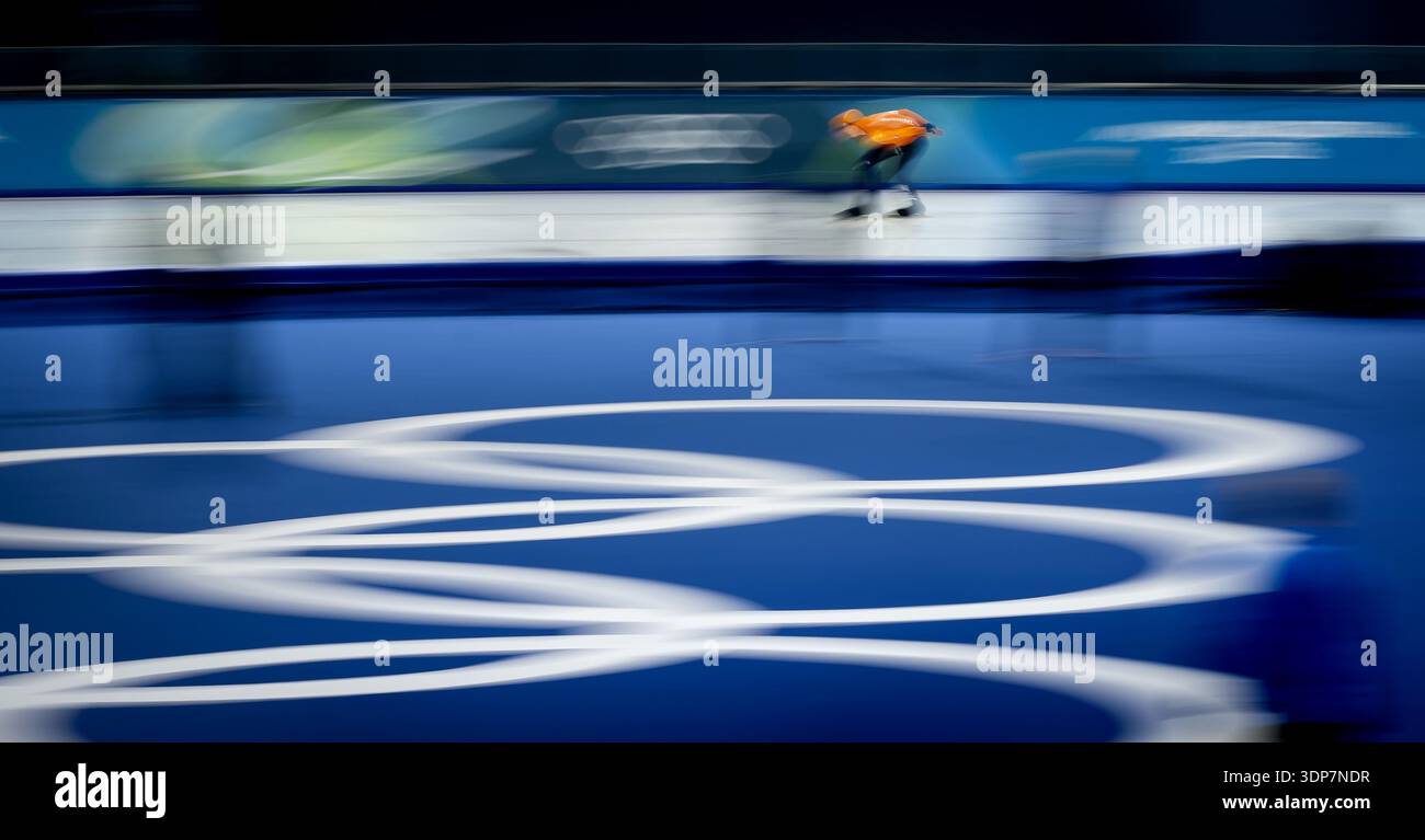 MILAN - Jorrit Bergsma during the 10,000 meters of long track speed ...