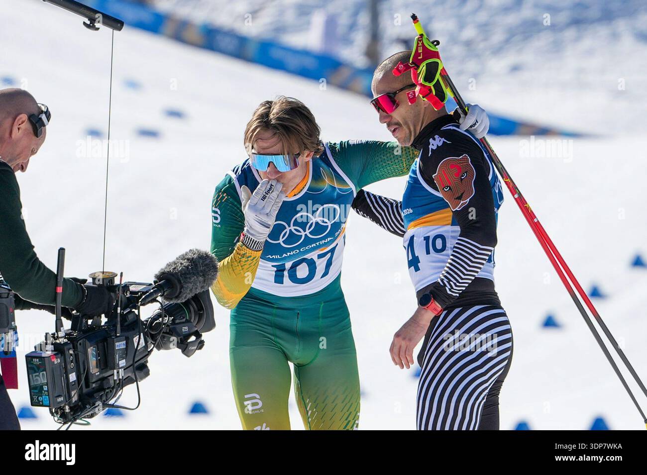 Val di Fiemme, Italy 20260213. Mathew Smith from South Africa (left ...