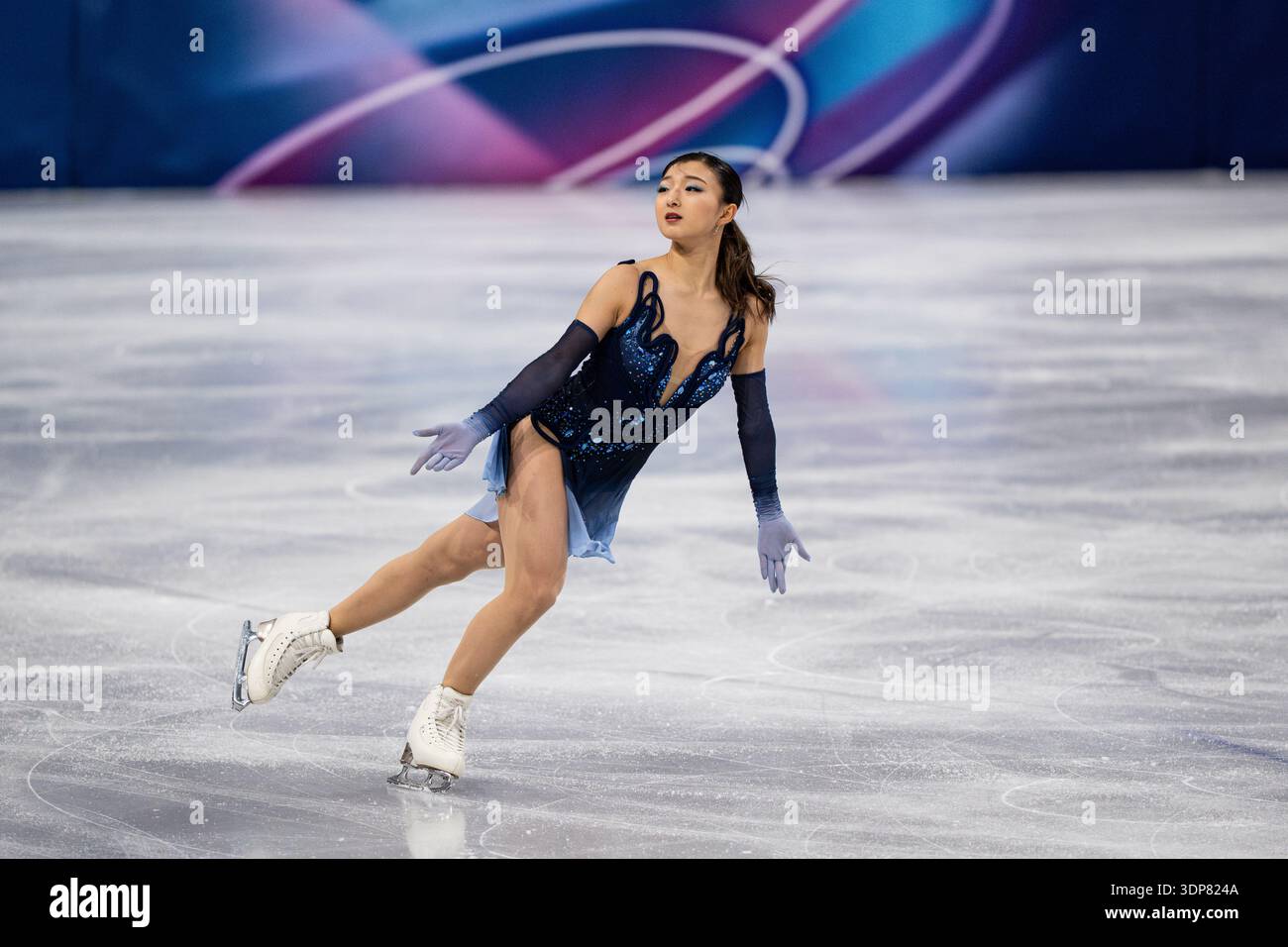 Kaori Sakamoto (10) of Team Japan performs during the Team Event ...