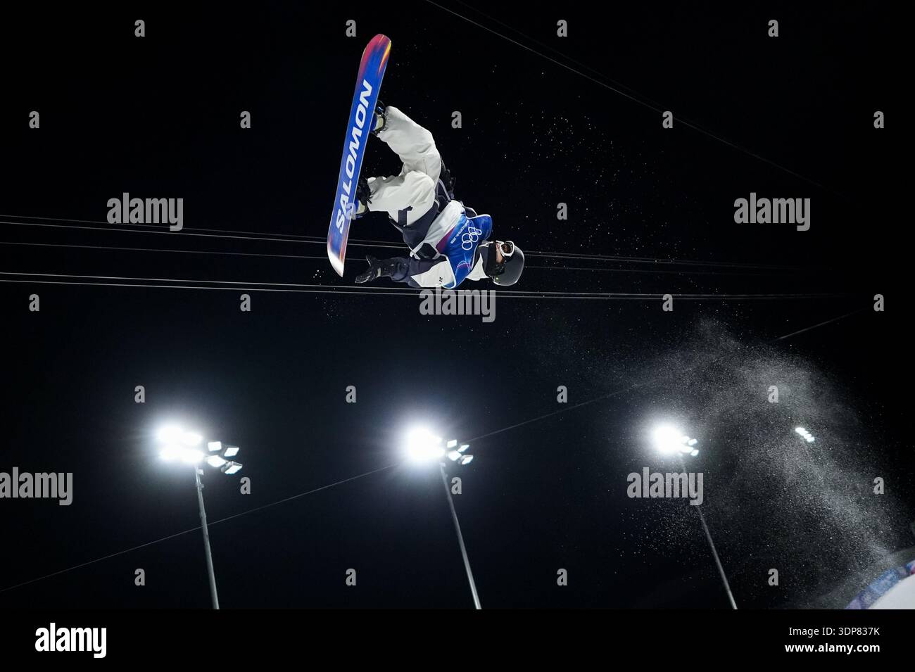 Japan's Ryusei Yamada competes during the men's snowboarding halfpipe ...
