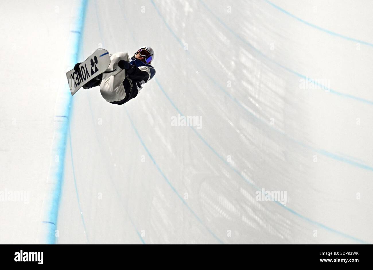 HIRANO Ruka of Japan attempts a trick during the men's snowboard ...