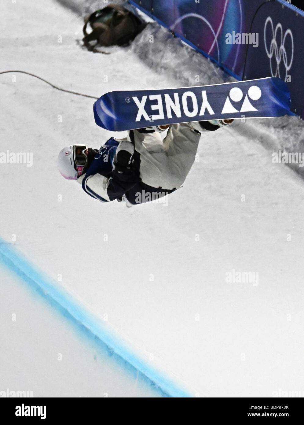 TOTSUKA Yuto of Japan attempts a trick during the men's snowboard ...