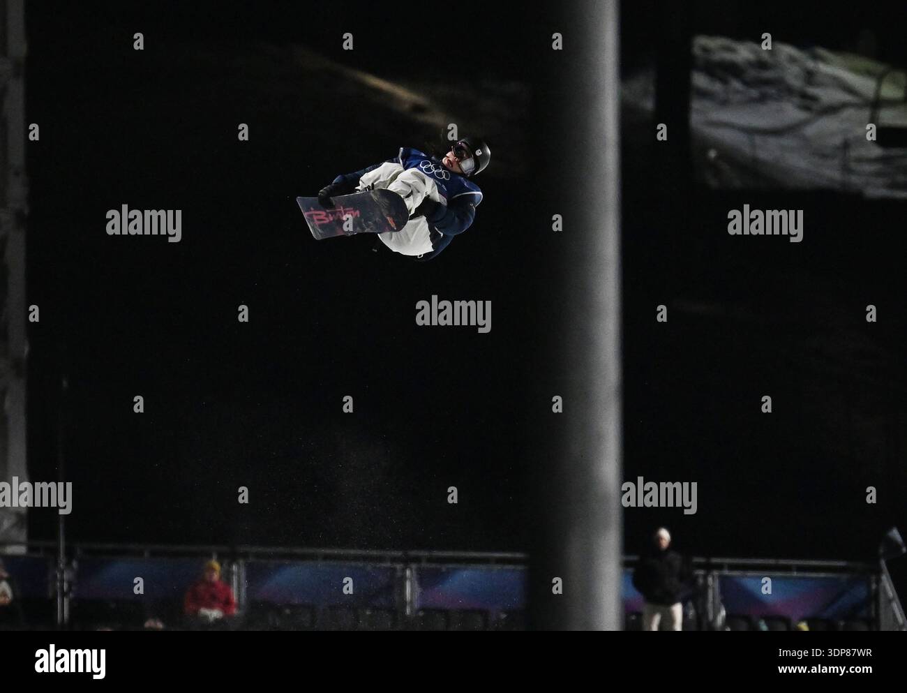 HIRANO Ayumu of Japan attempts a trick during the men's snowboard ...