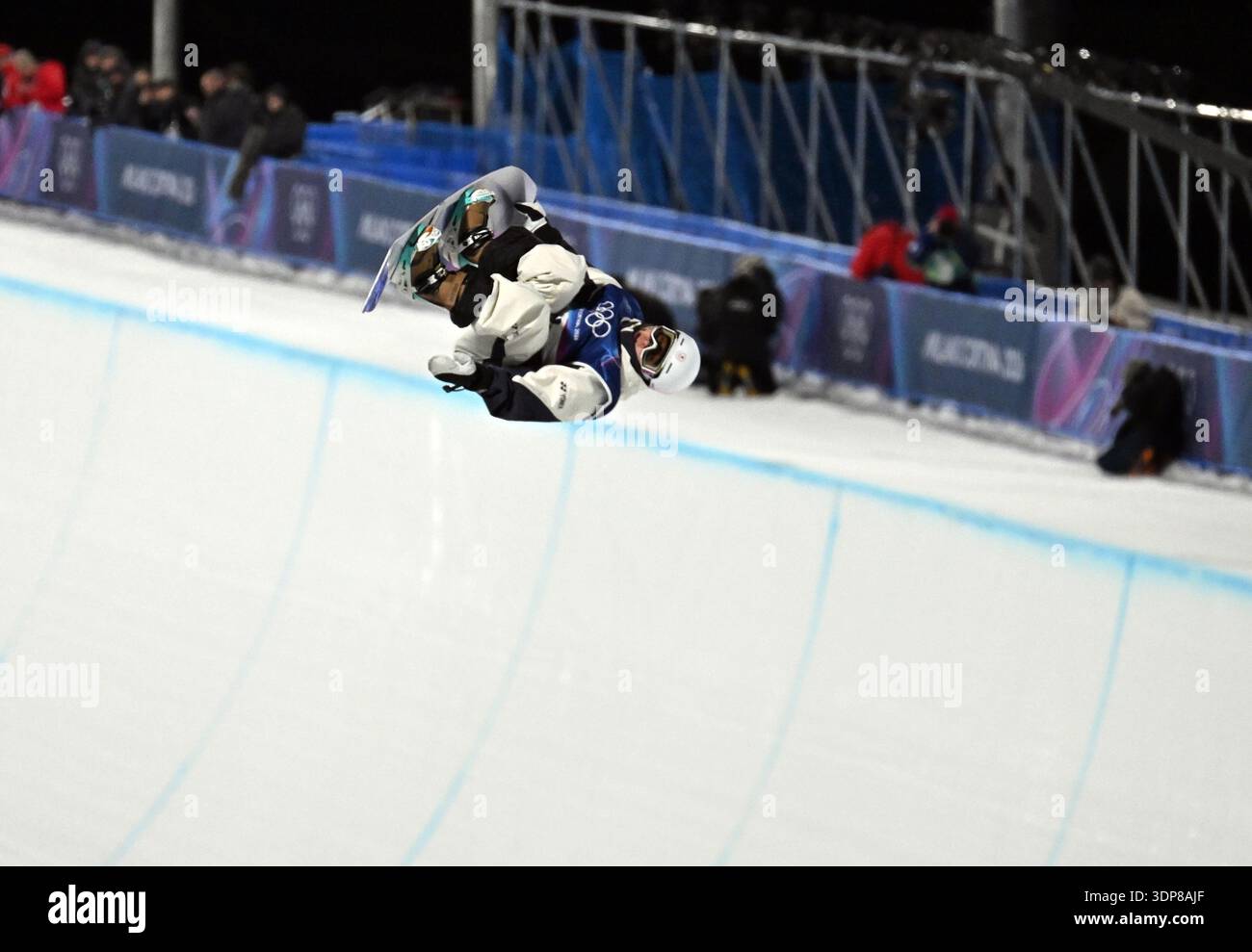 TOTSUKA Yuto of Japan attempts a trick during the men's snowboard ...