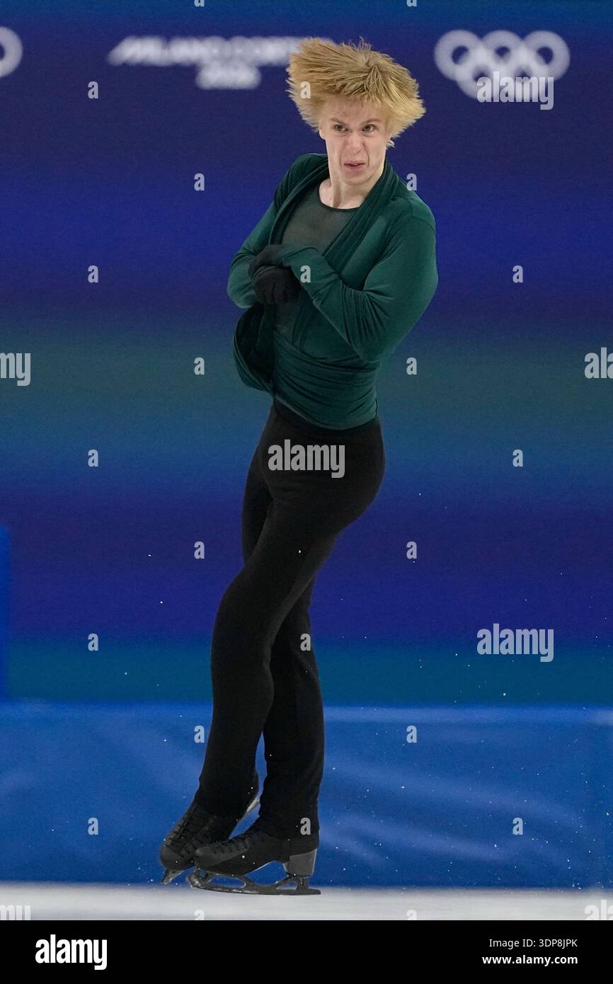 Stephen Gogolev of Canada competes during the men's free skate program ...