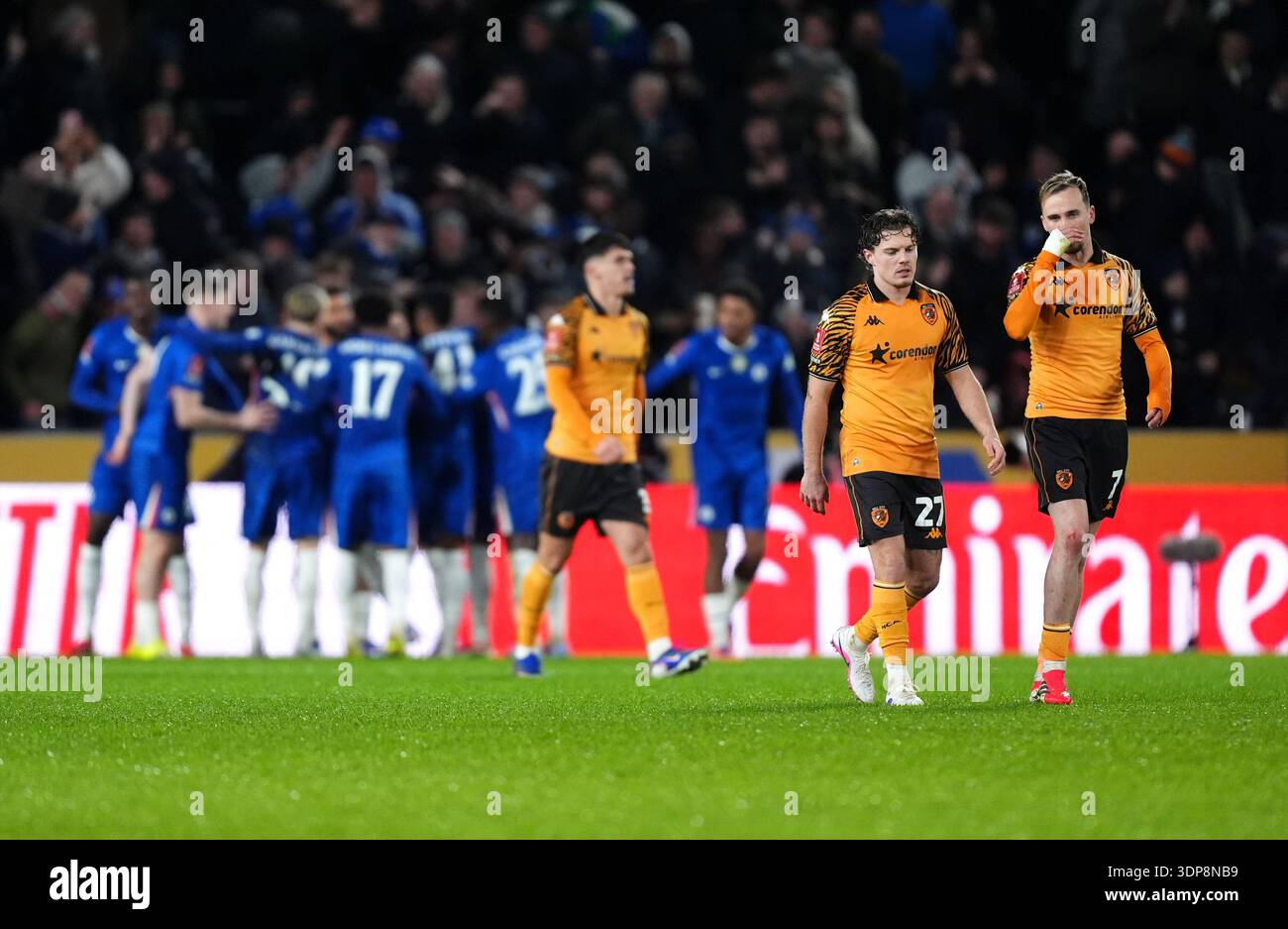 Hull City's Liam Millar (right) and Regan Slater appear dejected after ...