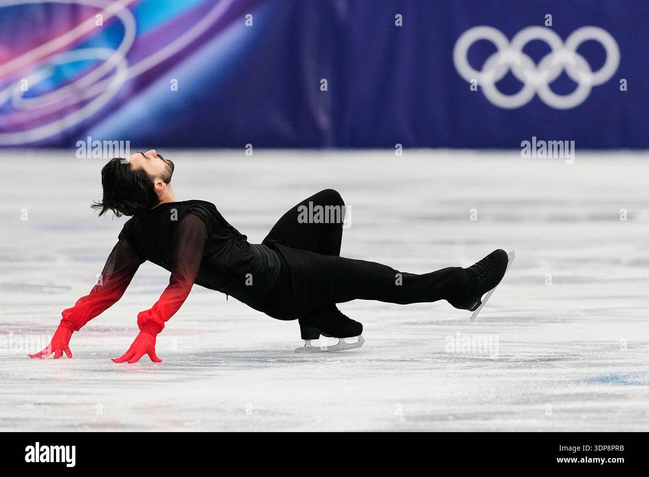Kevin Aymoz of France competes during the men's free skate program in ...