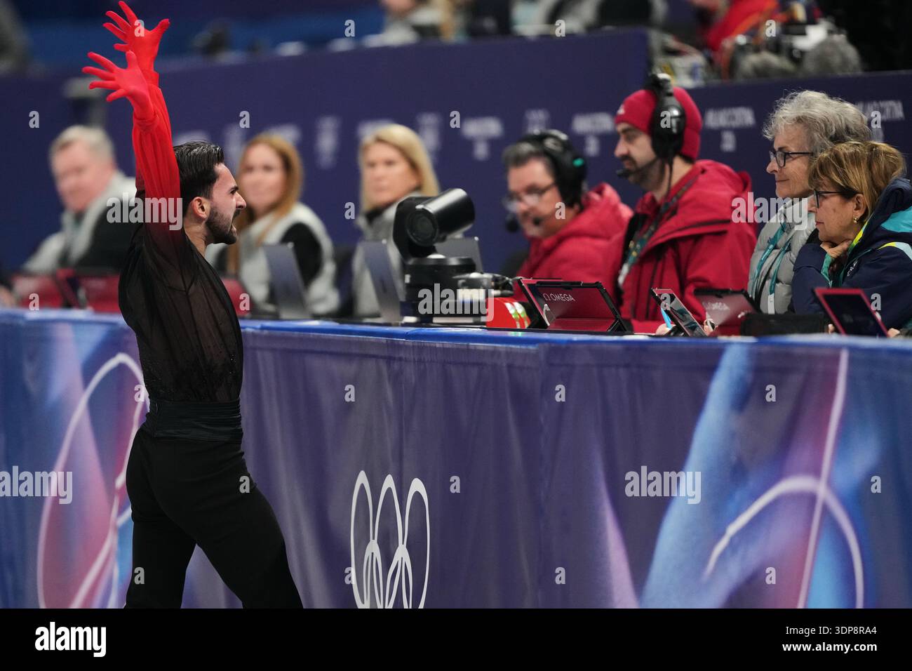 Kevin Aymoz of France competes during the men's free skate program in ...