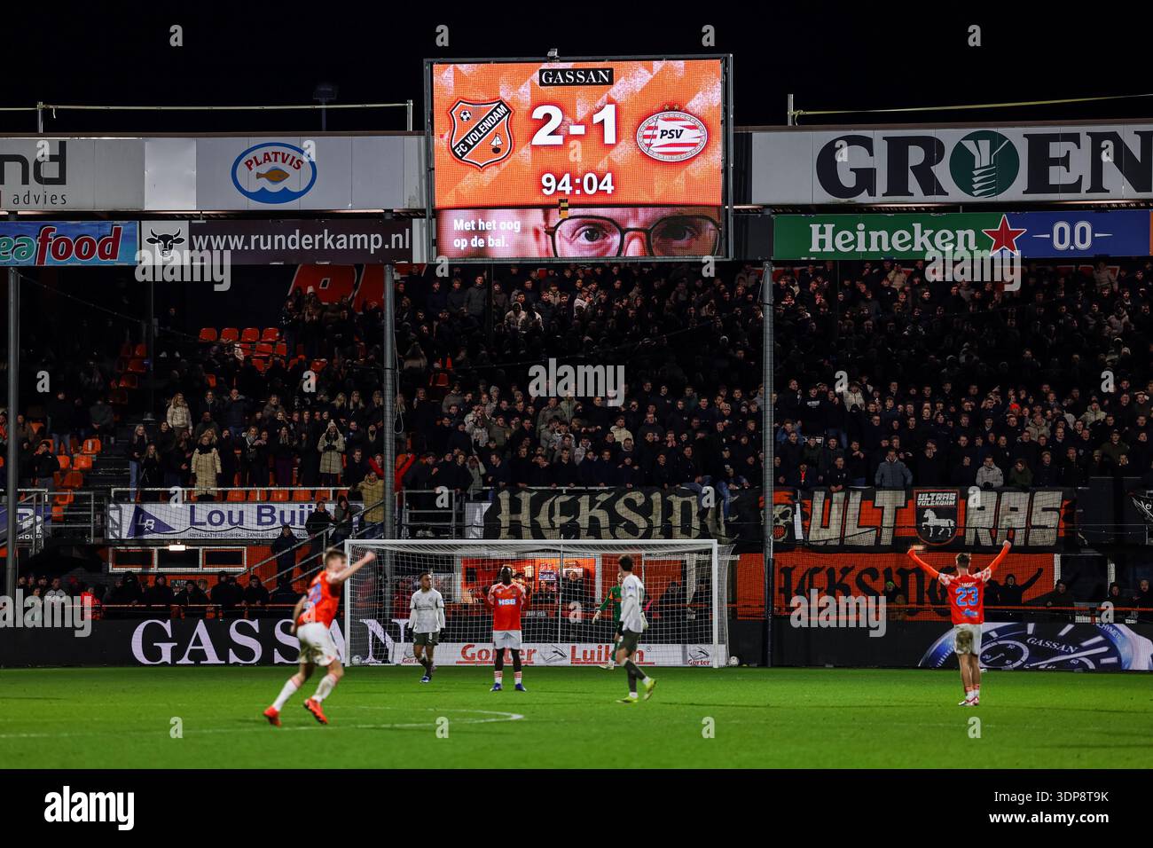 VOLENDAM - FC Volendam celebrates victory after the Dutch Eredivisie ...