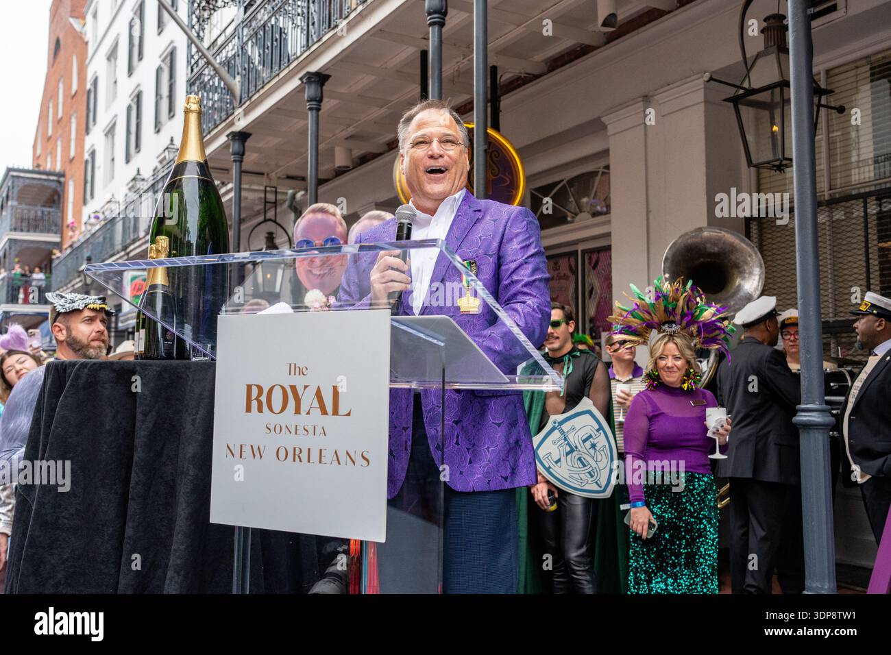 Royal Sonesta General Manager David Bilbe attends the annual Greasing ...