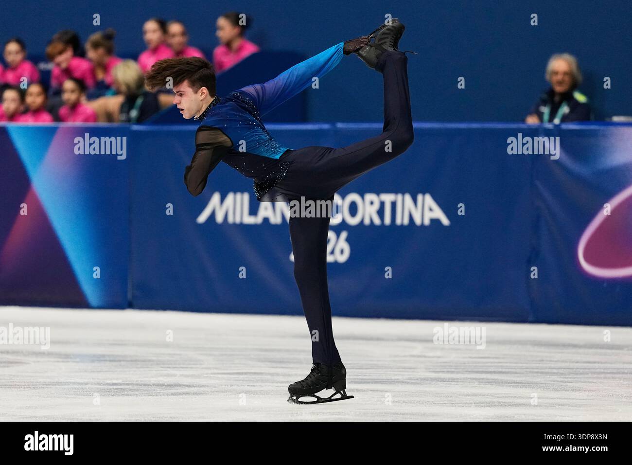 Mikhail Shaidorov of Kazakhstan competes during the men's free skate ...