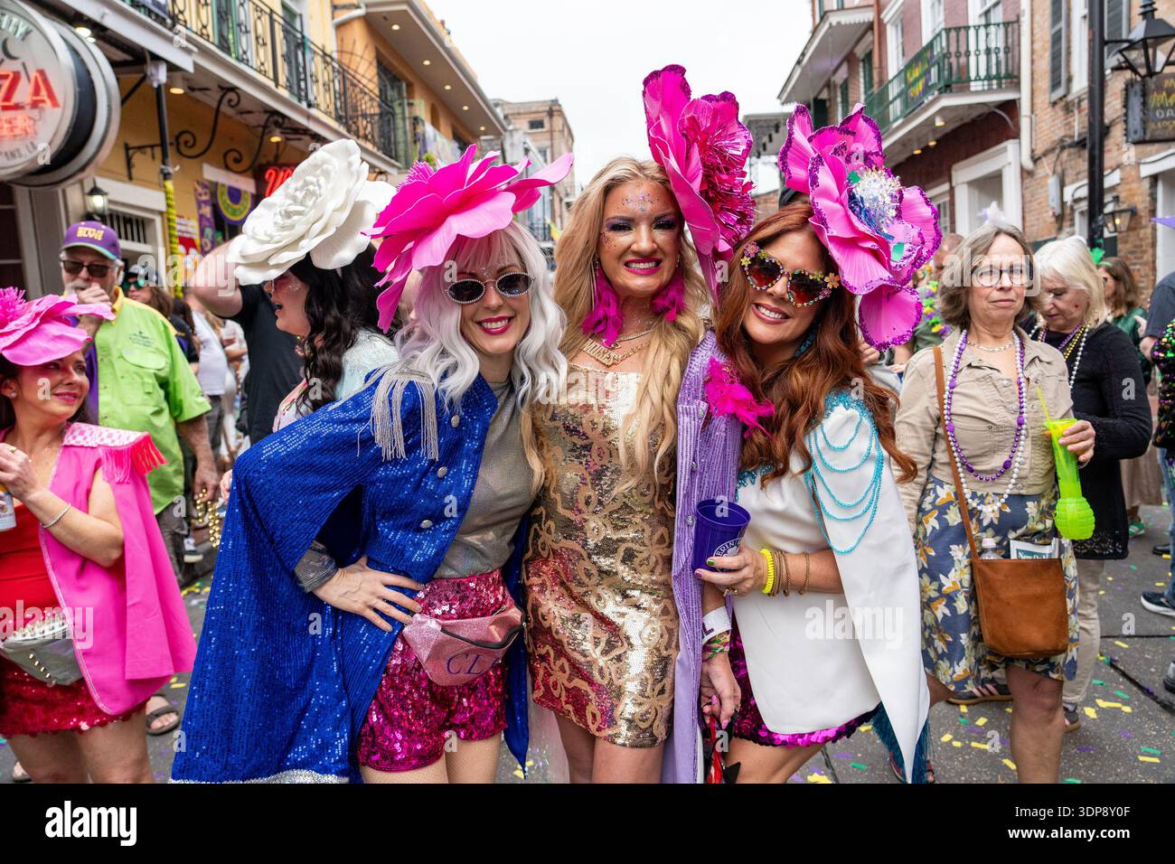 Attendees participate in the annual Krewe of Bosom Buddies Parade ...