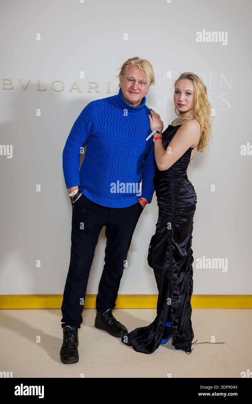 13 February 2026, Berlin: Detlef Buck, director, and Helena Zengel ...
