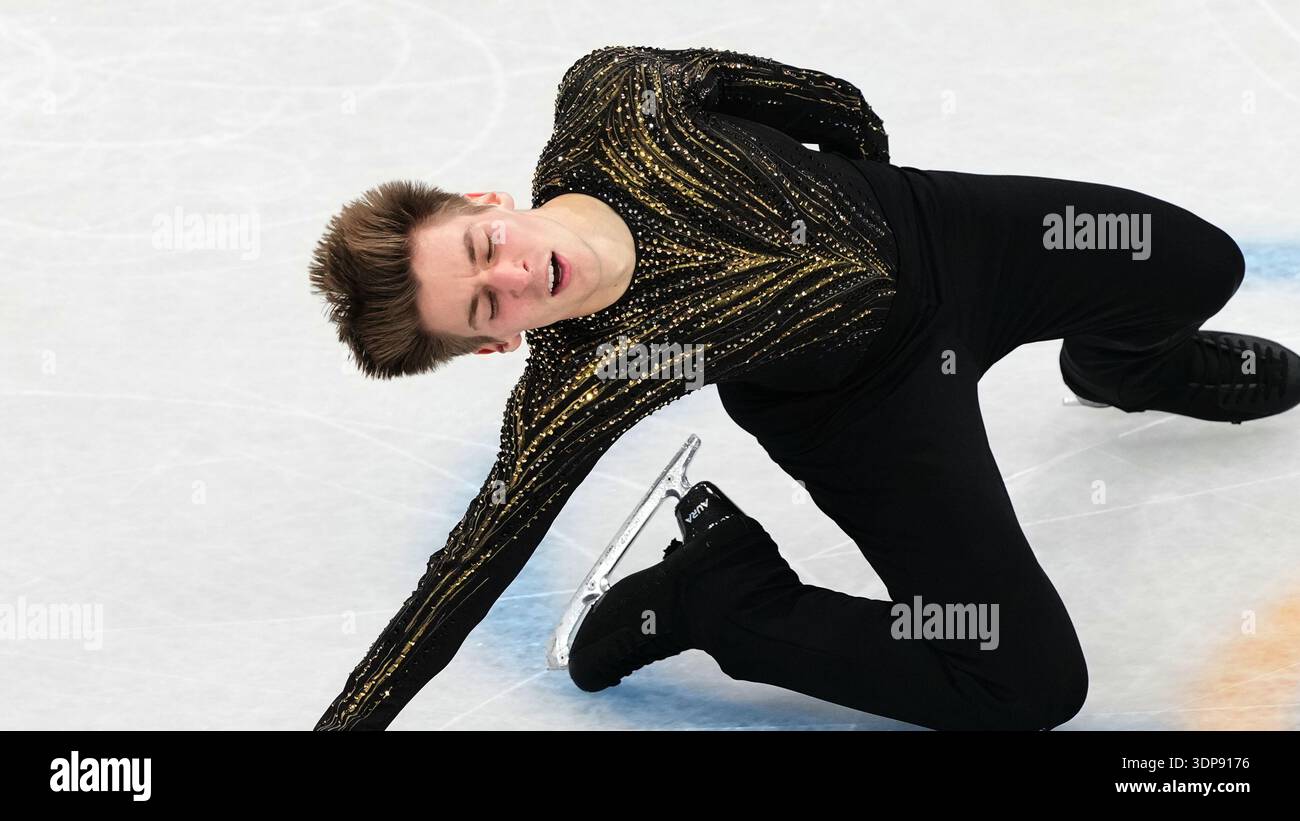 Andrew Torgashev of the United States competes during the men's free ...