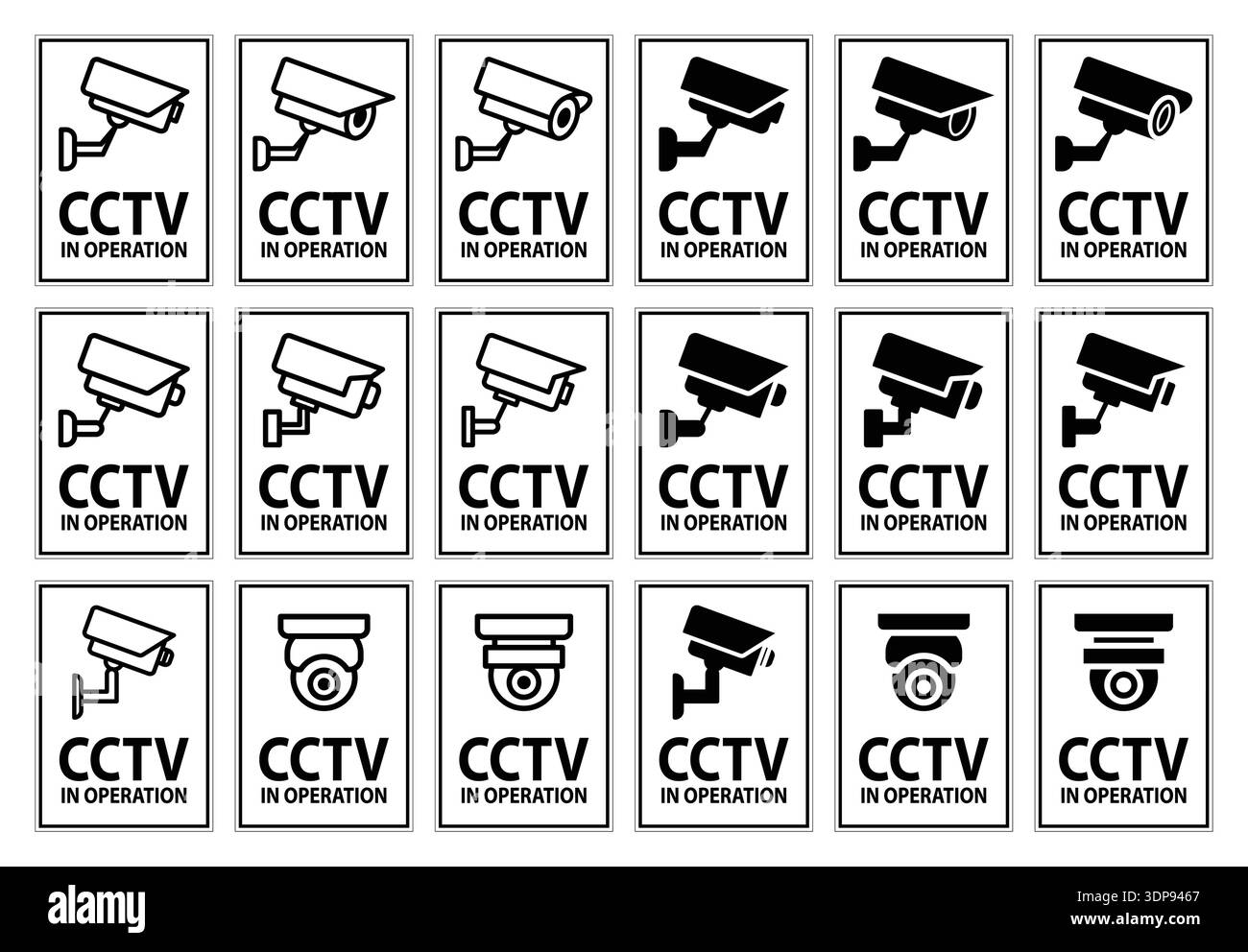 Cctv cameras in operation Black and White Stock Photos & Images - Alamy