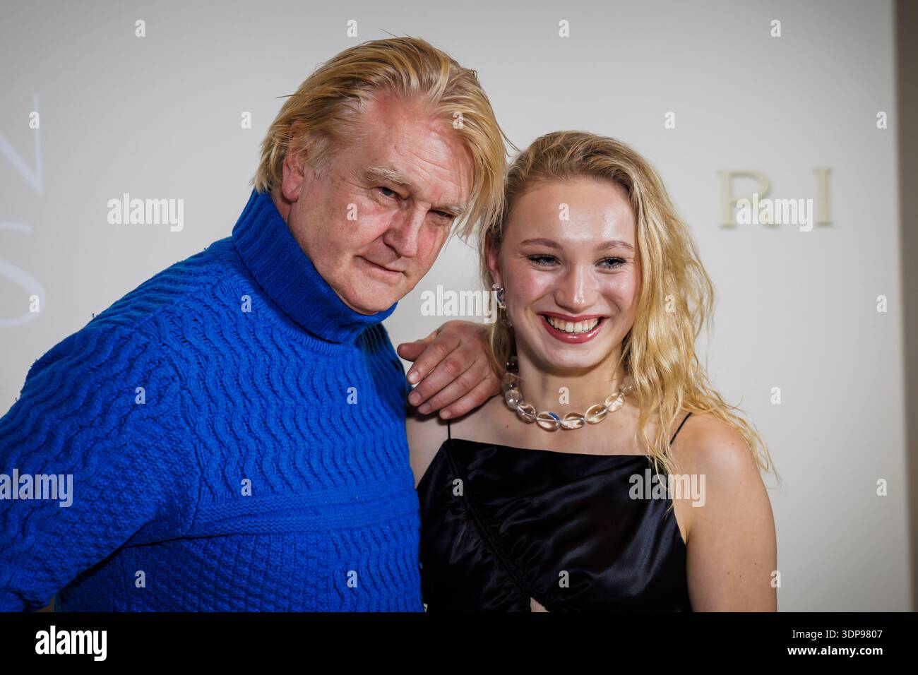 13 February 2026, Berlin: Detlef Buck, director, and Helena Zengel ...