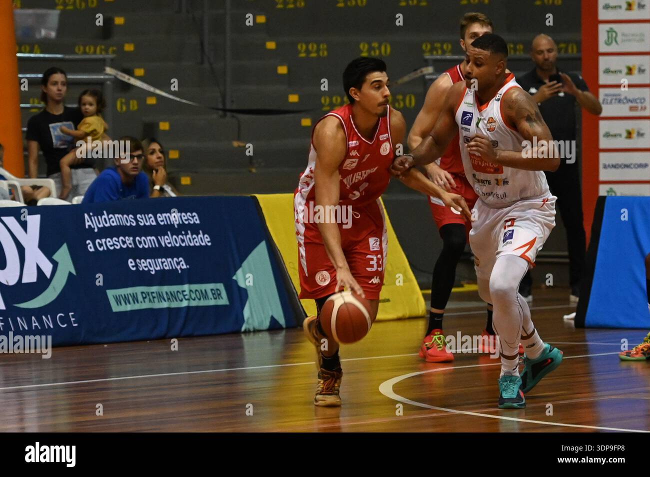 Caxias Do Sul, Brazil. 13th Feb, 2026. Images from the basketball game ...