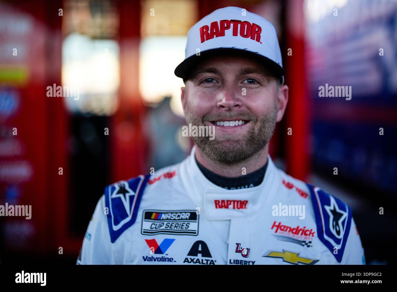 William Byron poses for a photo during practice at the NASCAR Daytona ...