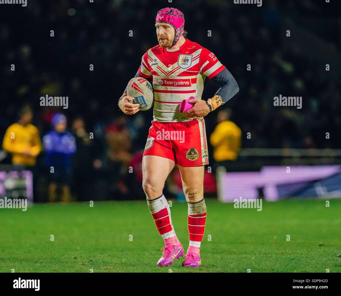 WARRINGTON, ENGLAND - February 13: Jackson Hastings of St Helens gets ...