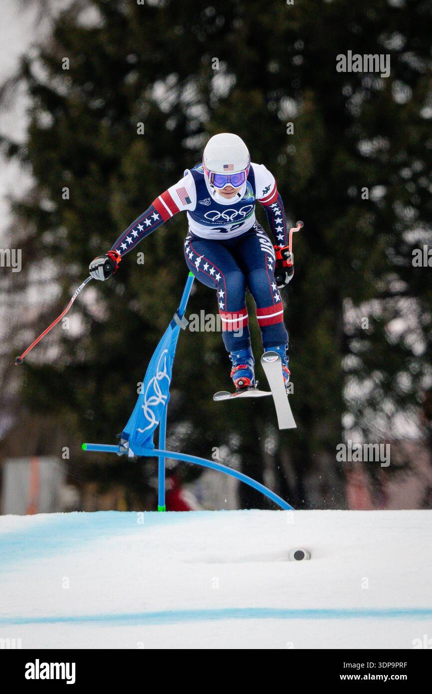 Jacqueline Wiles ( USA ), Alpine Skiing Women’s Super-G, Milano Cortina ...