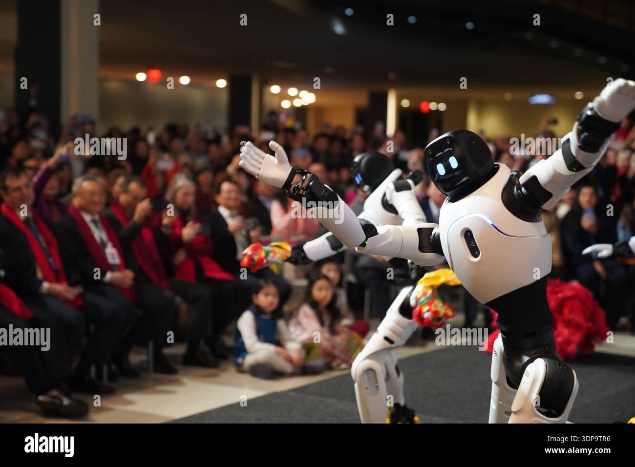 (260214) -- BEIJING, Feb. 14, 2026 (Xinhua) -- Humanoid robots dance at ...