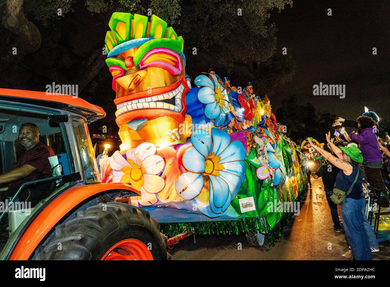 Attendees participate in the annual Krewe of Hermes Parade during the ...