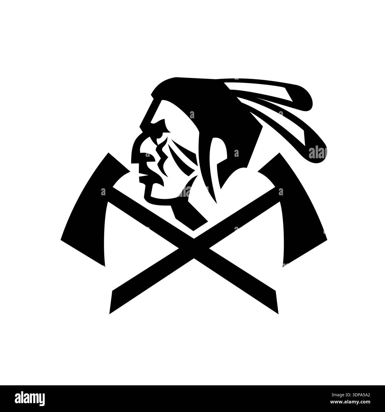 Crossed tomahawk Black and White Stock Photos & Images - Alamy