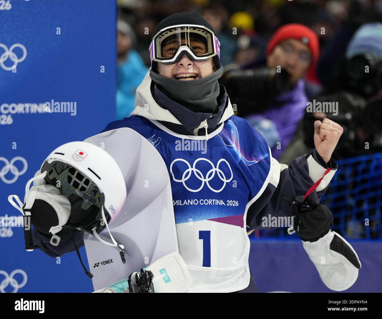 Yuto Totsuka of Japan reacts after his second run during the men's ...
