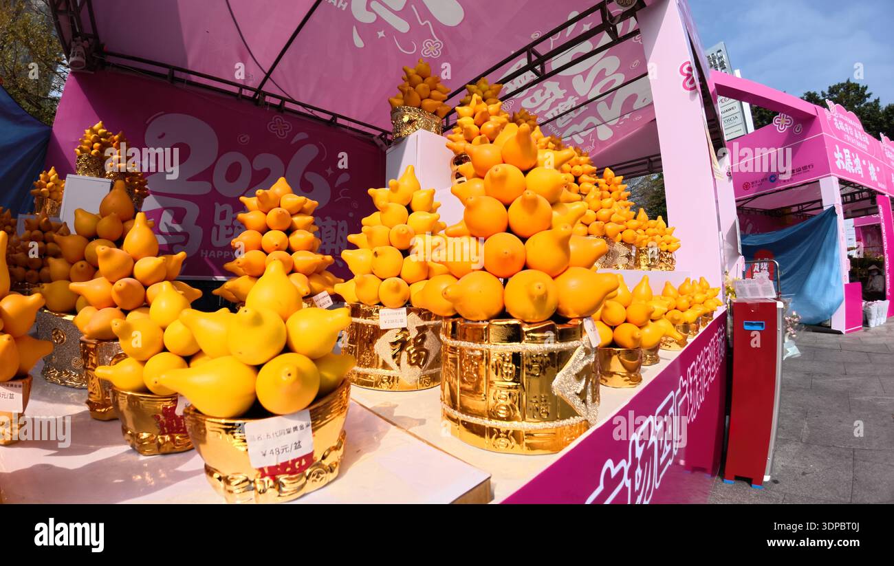 Visitors enjoy the Haizhu Waterfront Flower Market in Guangzhou City ...
