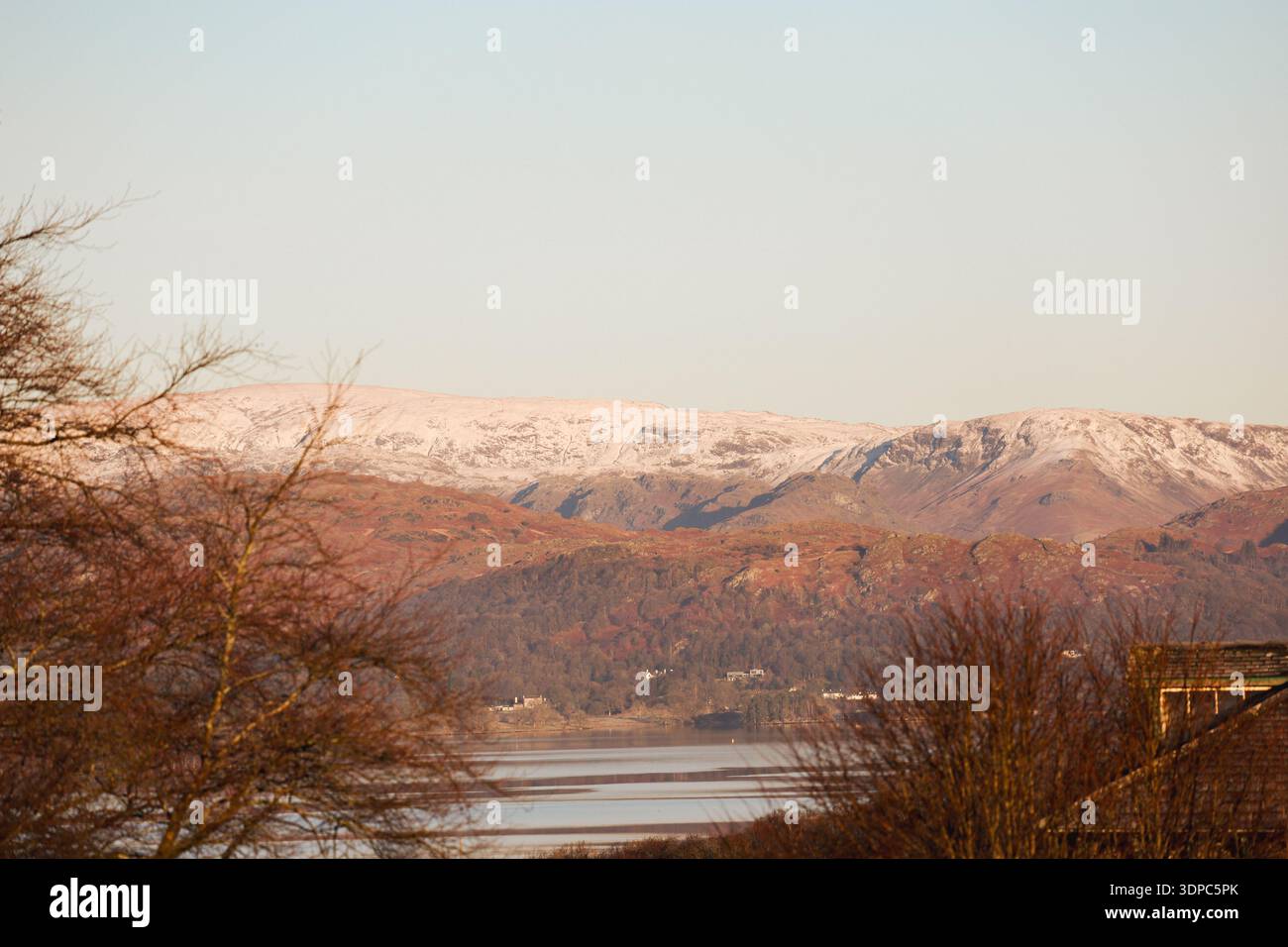 UK 14th February 2026 UK Weather Cumbria . Sun Rise snow topped fells ...
