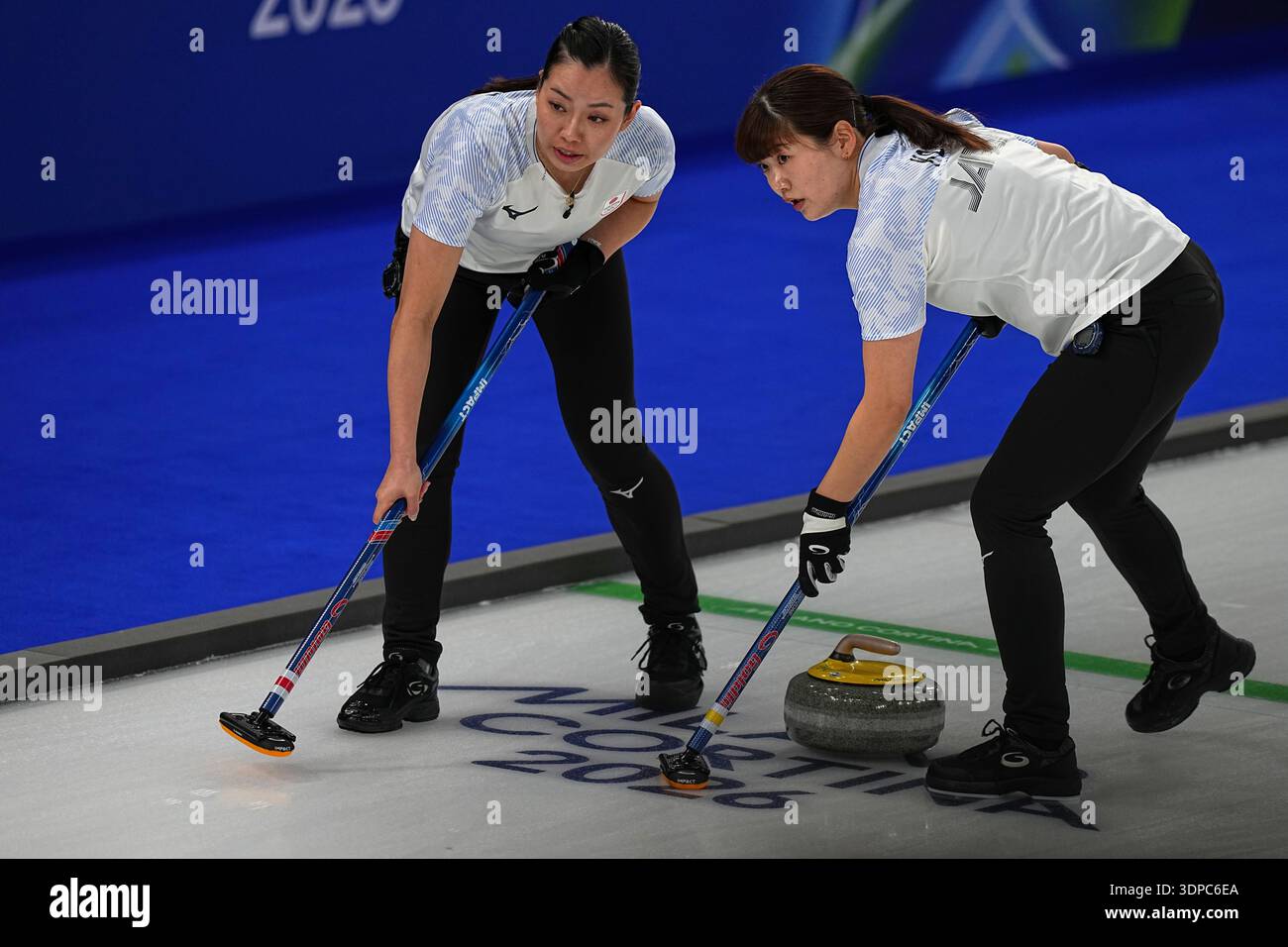 Japan's Anna Ohmiya, and Yuna Kotani in action during the women's ...