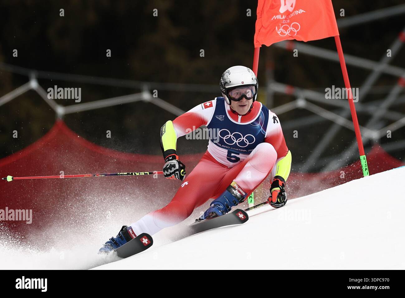 Switzerland's Marco Odermatt speeds down the course, during an alpine ...
