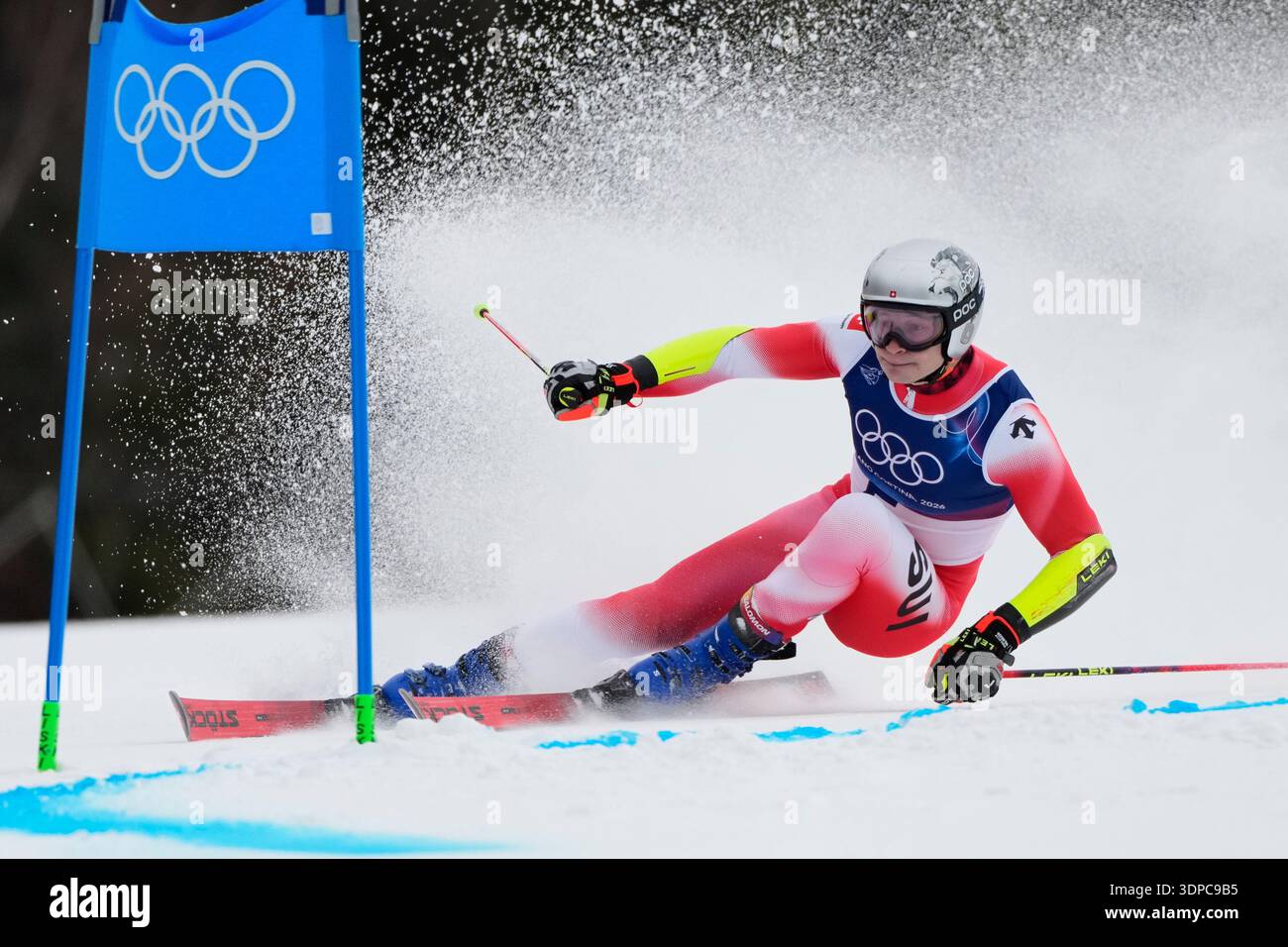 Switzerland's Marco Odermatt speeds down the course, during an alpine ...