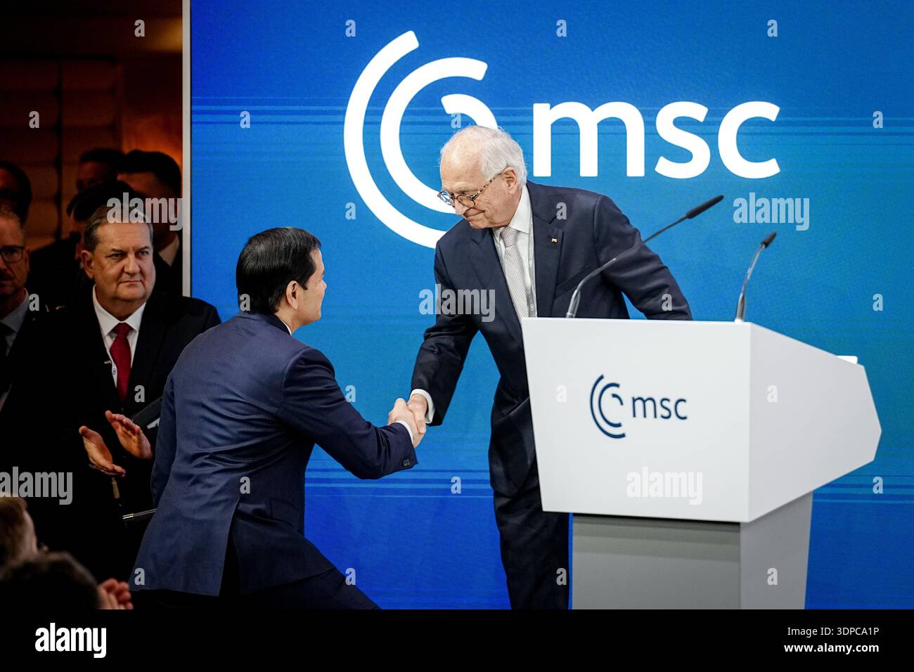 14 February 2026, Bavaria, Munich: Marco Rubio (M), US Secretary of ...