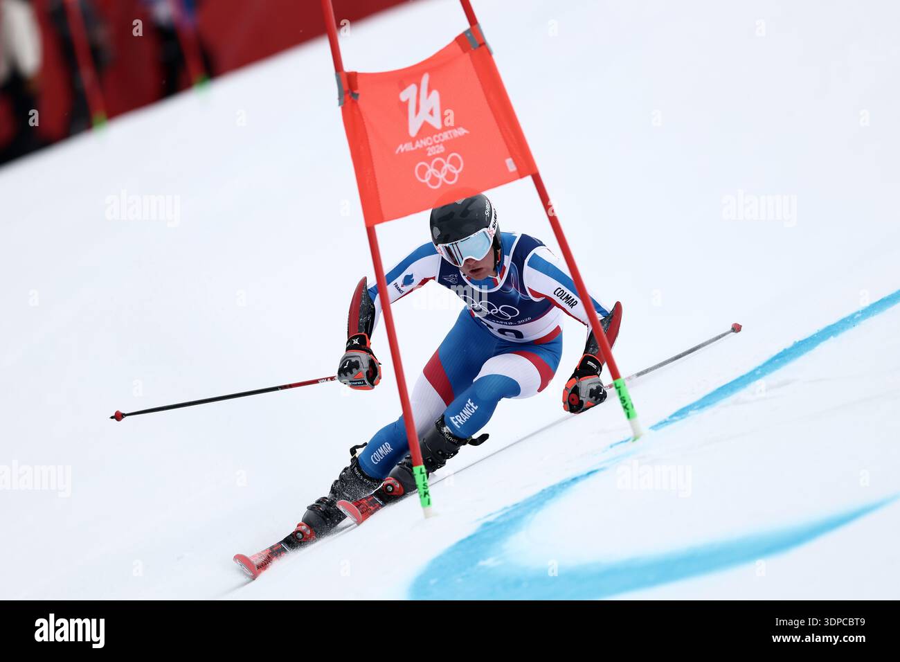 France's Alban Elezi Cannaferina speeds down the course, during an ...