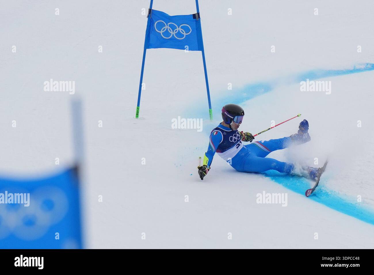 Italy's Luca De Aliprandini crashes during an alpine ski, men's giant ...