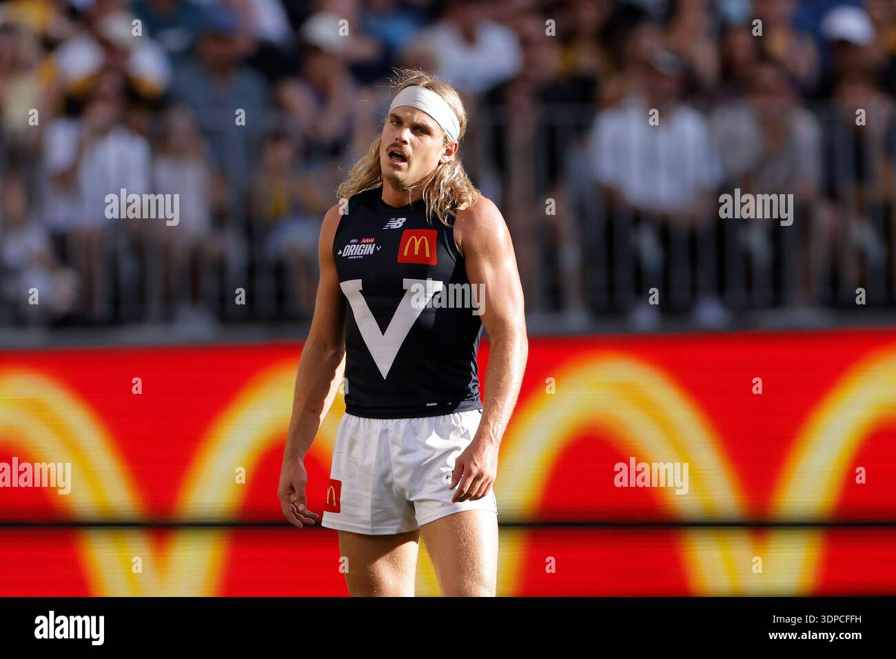 Bailey Smith of Victoria looks on after missing a kick during the AFL ...