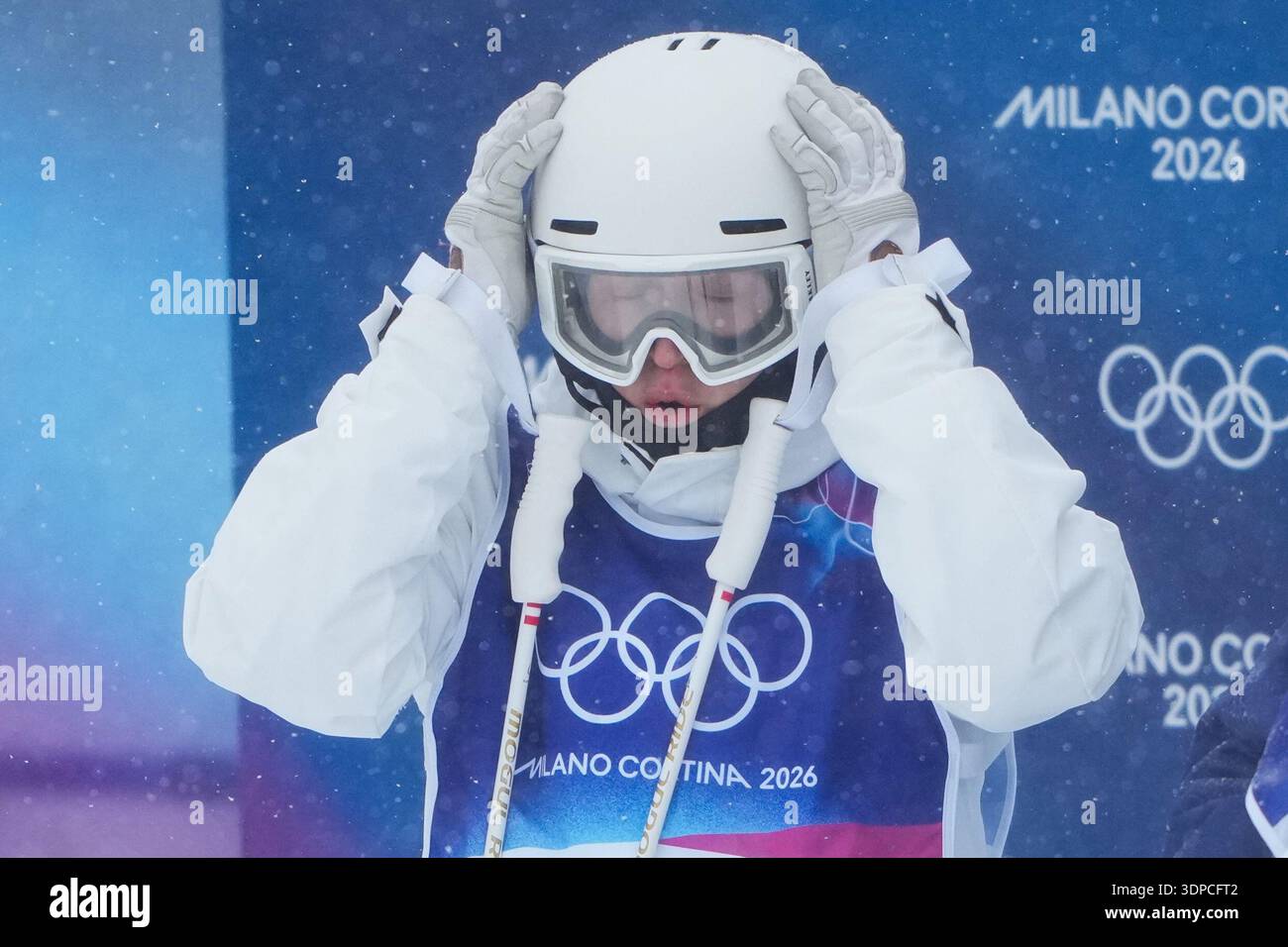 Austria's Avital Carroll reacts after competing in the women's ...