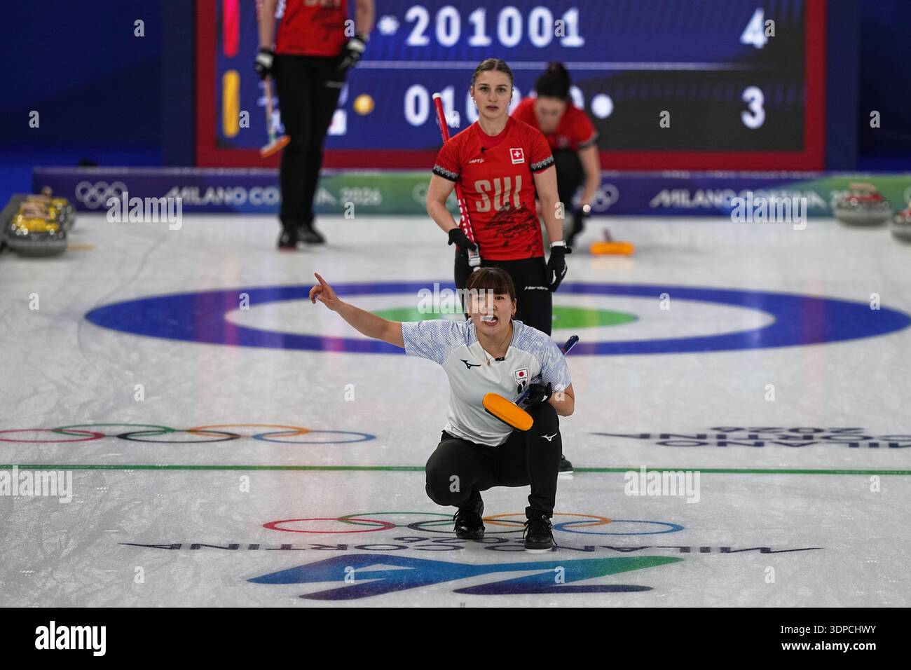 Japan's Yuna Kotani and Switzerland's Selina Witschonke in action ...