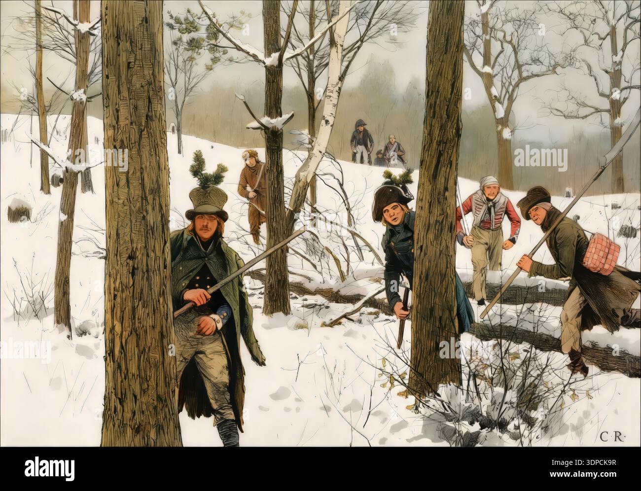 Prussian soldiers fleeing the French captivity, 1807, Napoleonic Wars ...