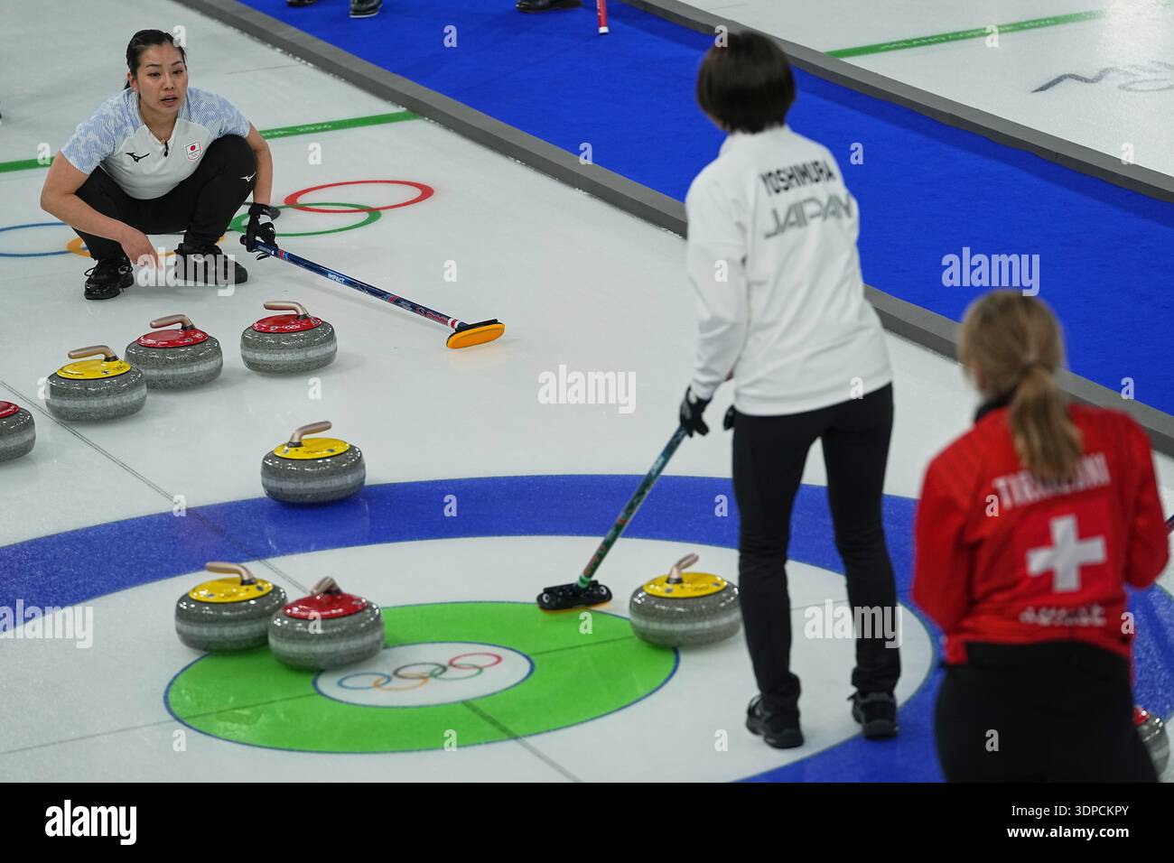 Japan's Anna Ohmiya, Sayaka Yoshimura and Switzerland's Silvana ...