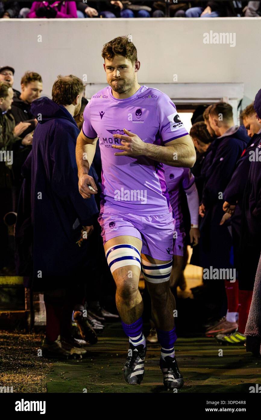 London, England, UK, 13 February 2026. Tim Anstee of Worcester Warriors ...