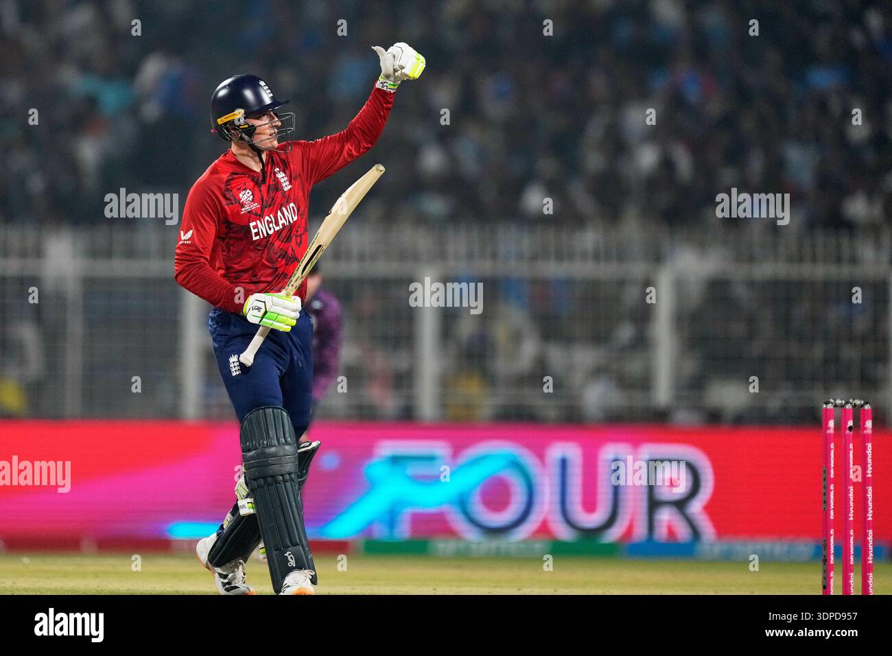 England's Tom Banton celebrates his fifty runs during the T20 World Cup ...