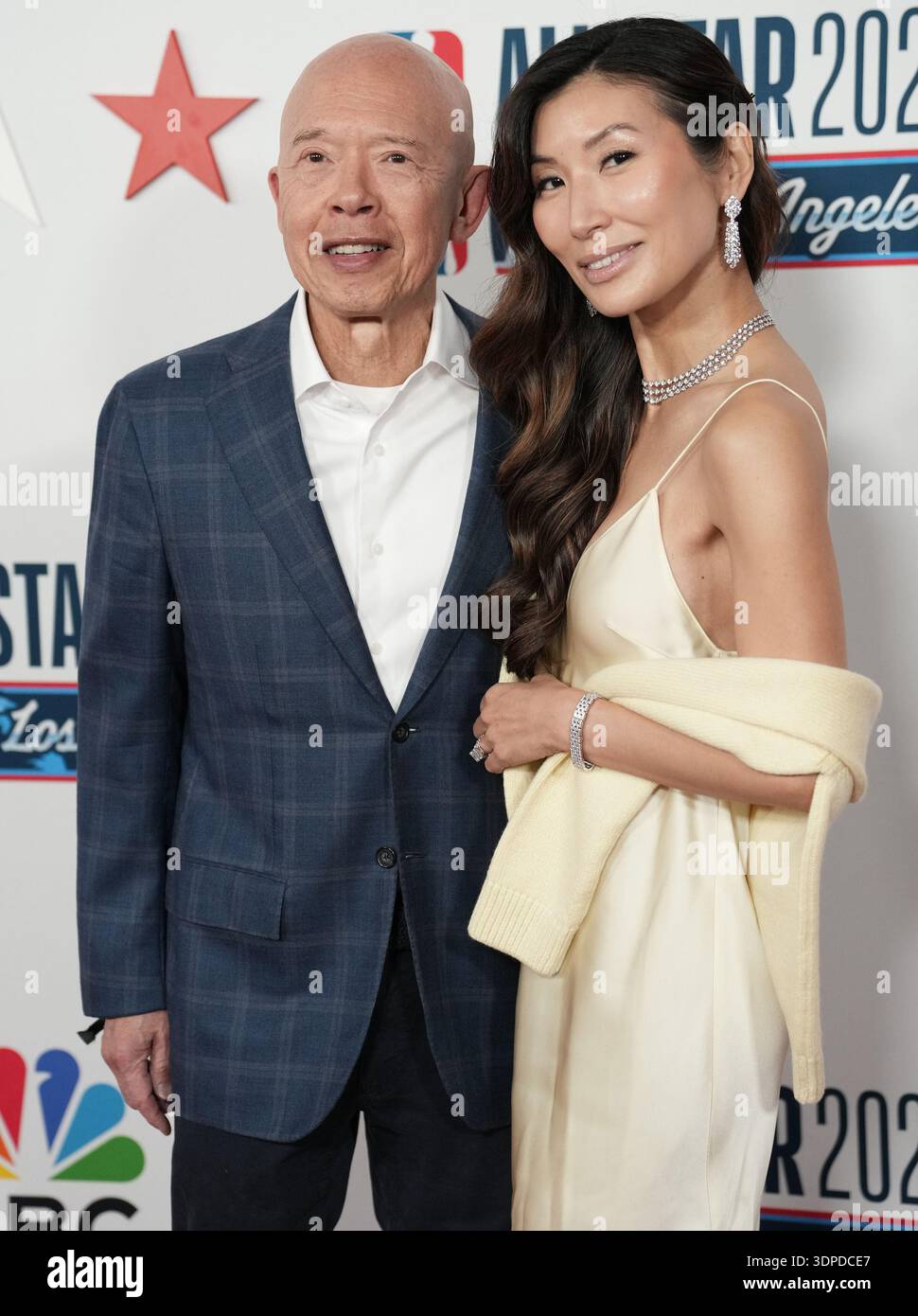 (L-R) Dennis Wong and Flora Wong at the Los Angeles Clippers & Comcast ...