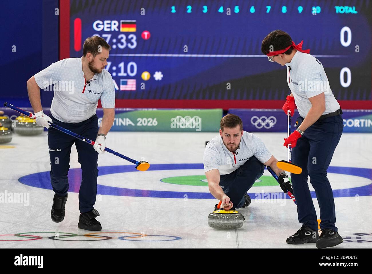 United States' Luc Violette, Ben Richardson and Aidan Oldenburg in ...