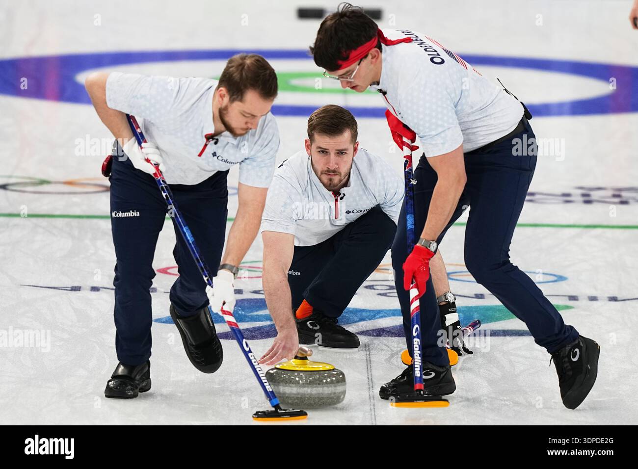 United States' Luc Violette, Ben Richardson and Aidan Oldenburg in ...
