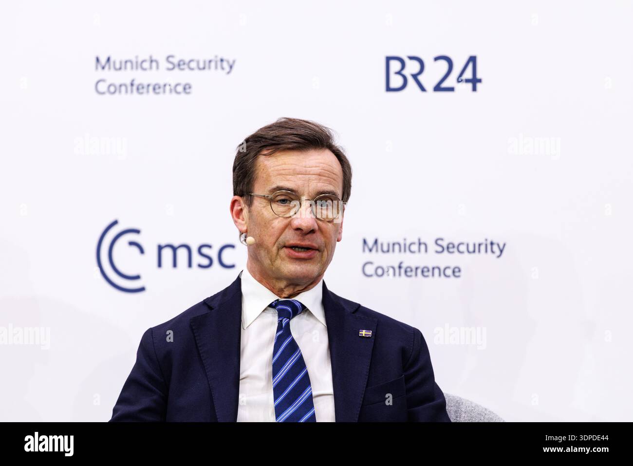 13 February 2026, Bavaria, Munich: Ulf Kristersson, leader of the ...