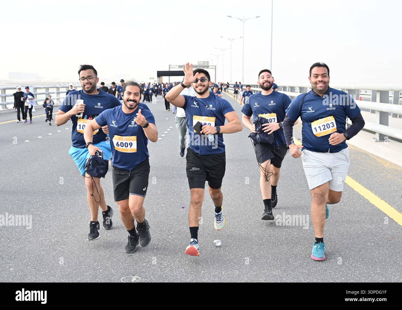 Kuwait City, Kuwait. 14th Feb, 2026. People participate in the Sports ...