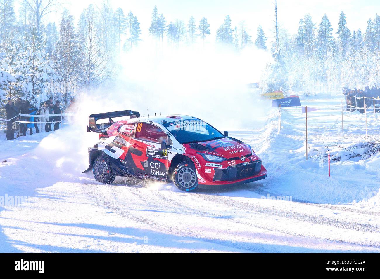 UMEÅ 20260214 Takamoto KATSUTA (JPN) with fellow driver Aaron JOHNSTON ...